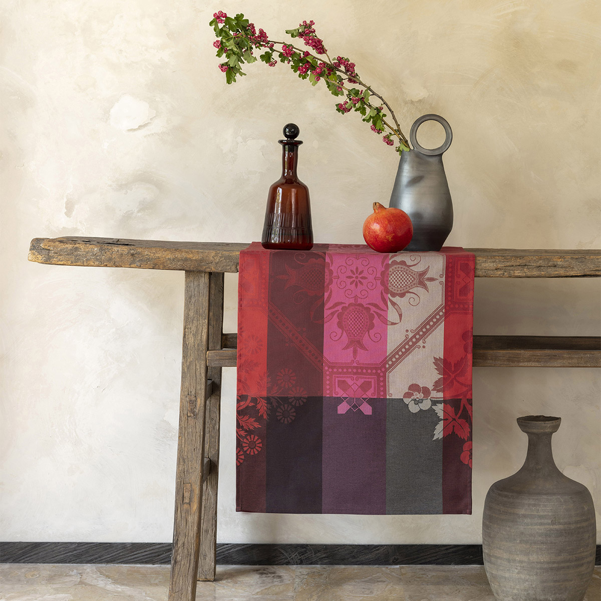 Table runners Linen, Cotton Coated - Made in France | Le Jacquard Français